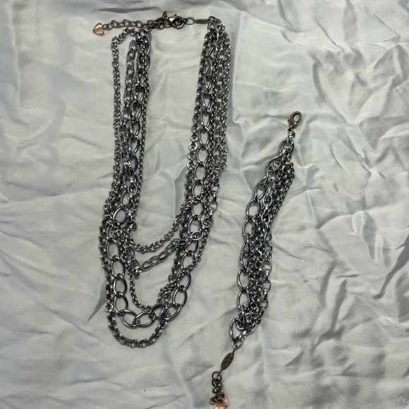 Sabika | Jewelry | Sabika Subtle Multirow Necklace And Bracelet Set ...